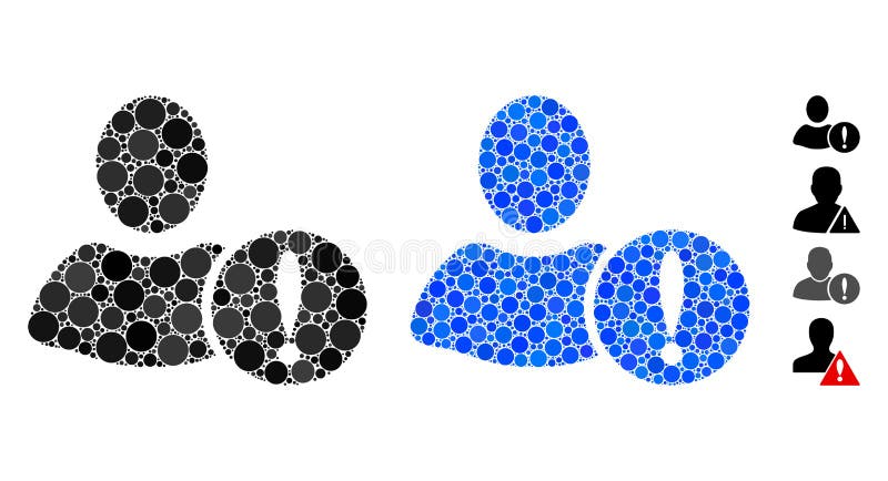 User Problem Composition Icon of Round Dots Stock Illustration ...