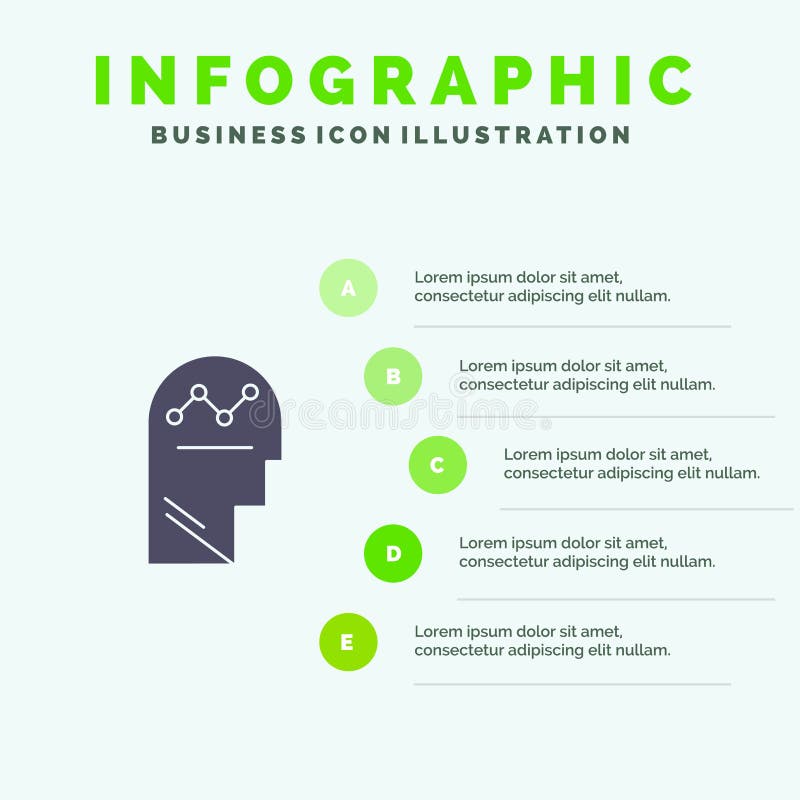User, Process, Success, Man, Thinking Solid Icon Infographics 5 Steps ...