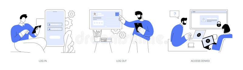 User Profile Access Abstract Concept Vector Illustrations. Stock Vector ...