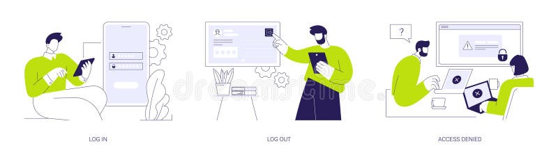 User Profile Access Abstract Concept Vector Illustrations. Stock ...