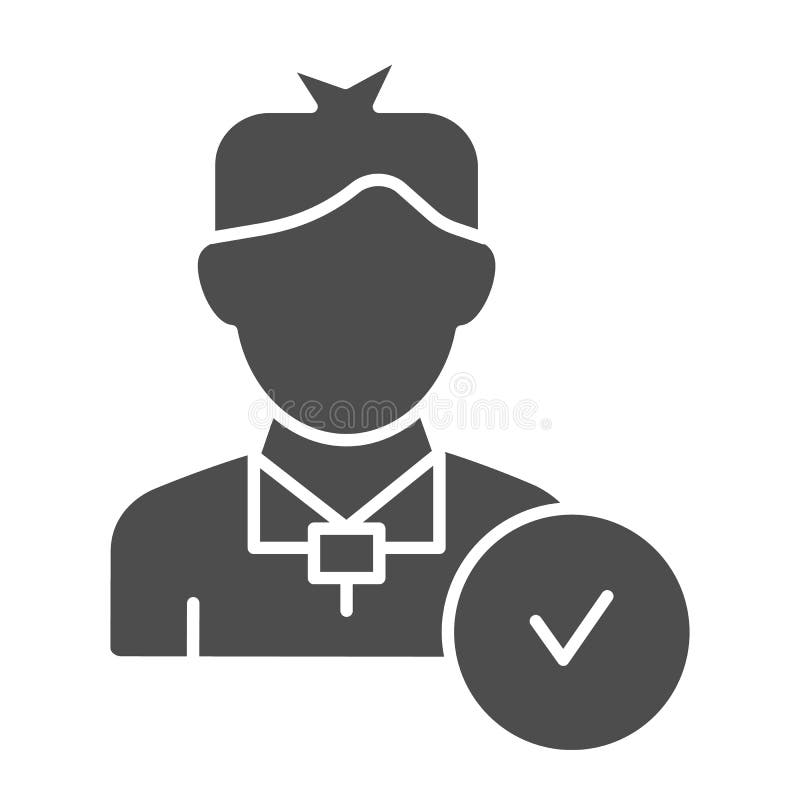 User Profile with Check Flat Icon. Man with Tick Color Icons in Trendy ...