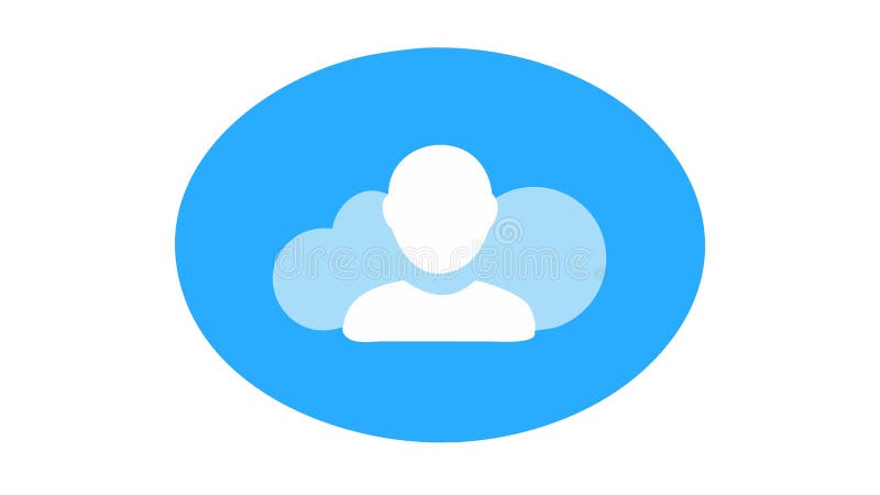 User Profile with Cloud Icon for Online Presence, Vector Design ...