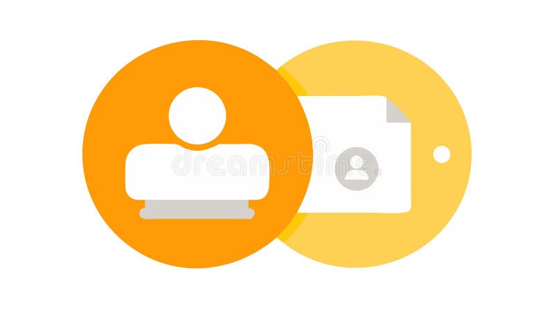 User Profile with Document Icon, Personal Data Management, Vector ...