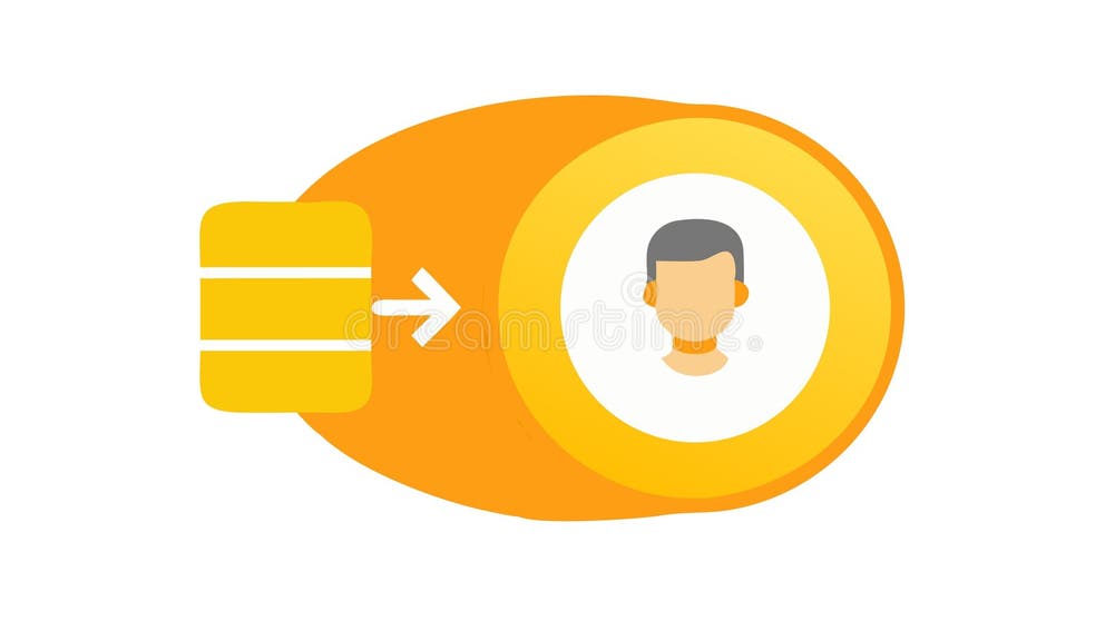 User Profile with Forward Arrow for Progression, Vector Design ...