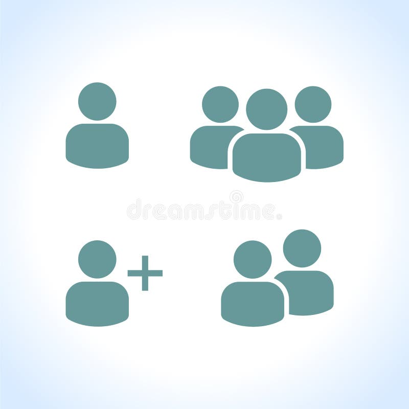 User Profile Group Set Icon Symbol. Vector Stock Illustration ...
