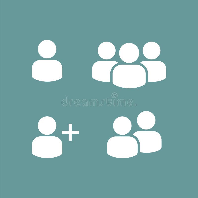 User Profile Group Set Icon Symbol. Vector Stock Illustration ...