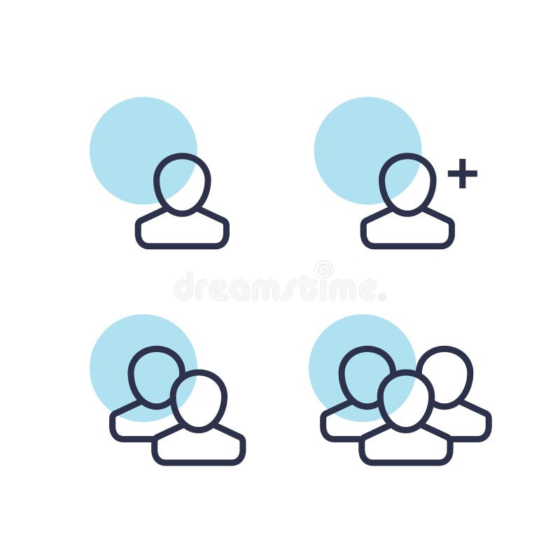 User Profile Group Set Icon Symbol. Vector Stock Illustration ...
