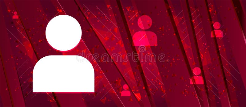 User Profile Icon Abstract Design Bright Red Banner Background Stock ...