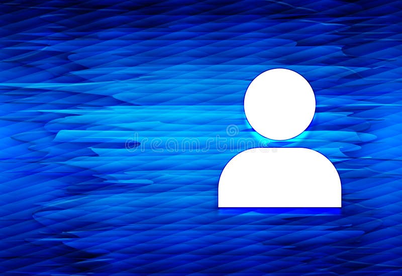 User Profile Icon Futuristic Blue Round Button Vector Illustration ...