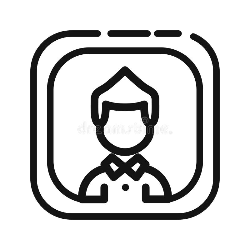 User Profile Icon Black and White Illustration Stock Vector ...
