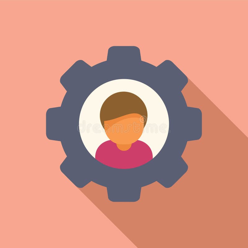 User Profile Icon in Gear Setting Stock Vector - Illustration of ...