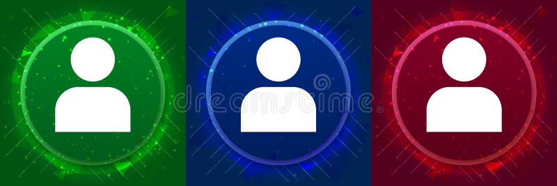 User Profile Icon Elegant Modern Design Abstract Buttons Set ...