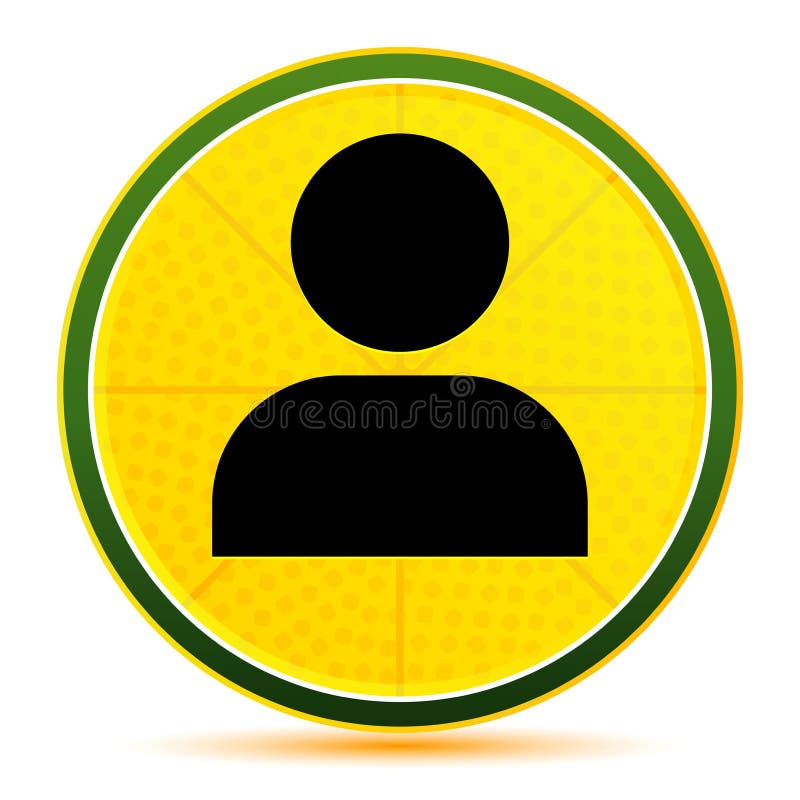 Profile (member Icon) Yellow Round Button Stock Illustration ...