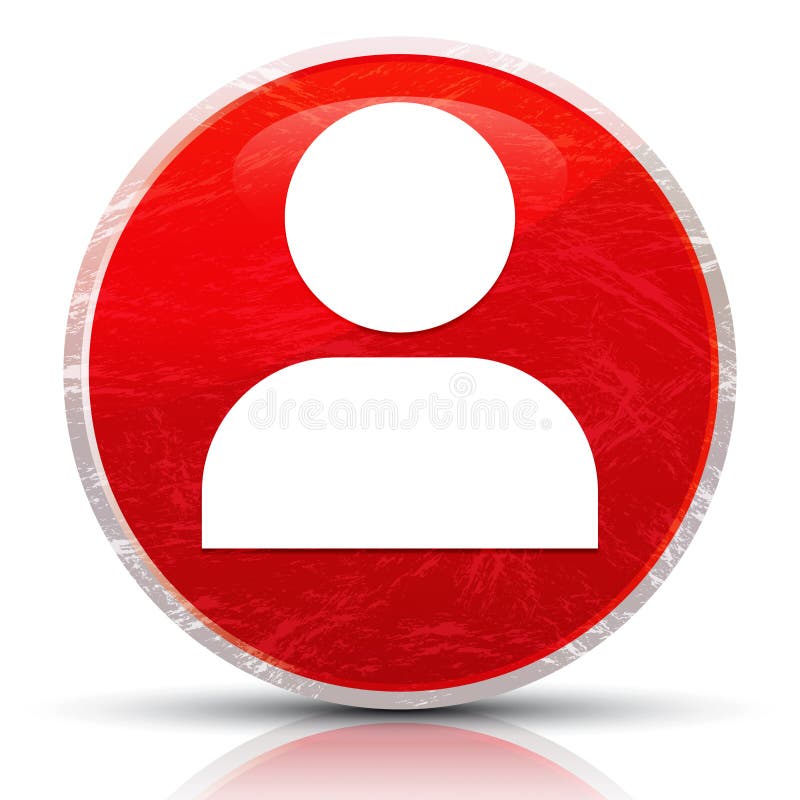 User Profile Icon Metallic Grunge Abstract Red Round Button ...