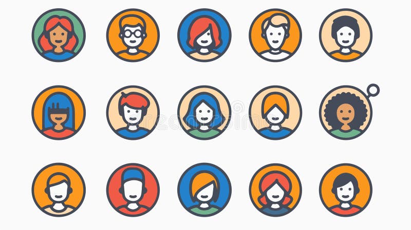 Professional User Profile Icon for Identity Recognition Stock Vector ...