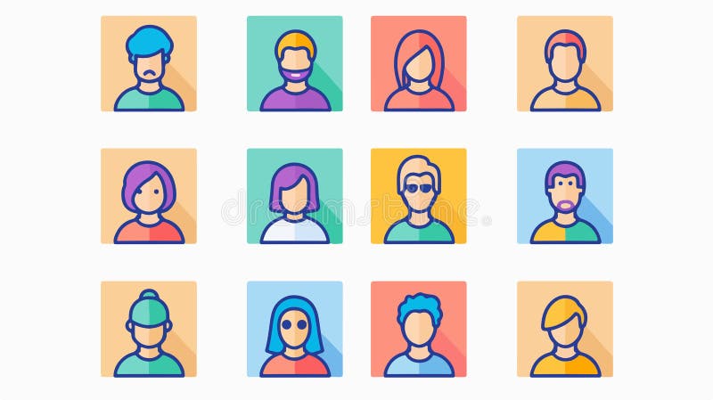 Professional User Profile Icon for Identity Recognition Stock Vector ...