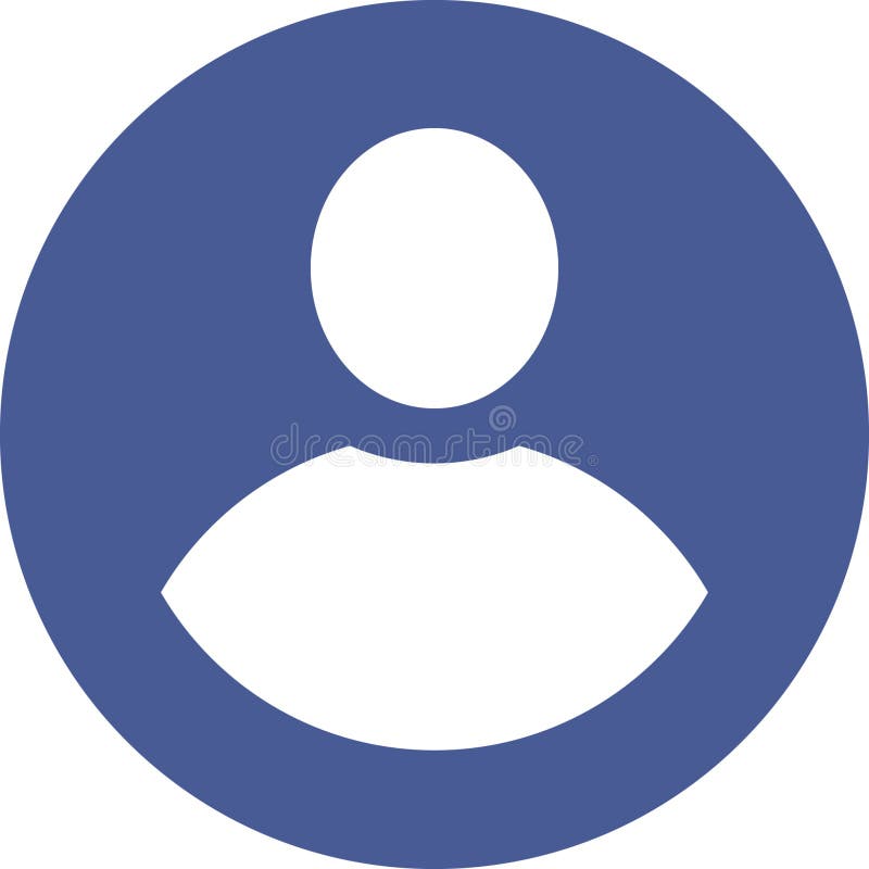 User Icon. Round Blue Icon in Flat Style. Vector Icon for Mobile Apps ...