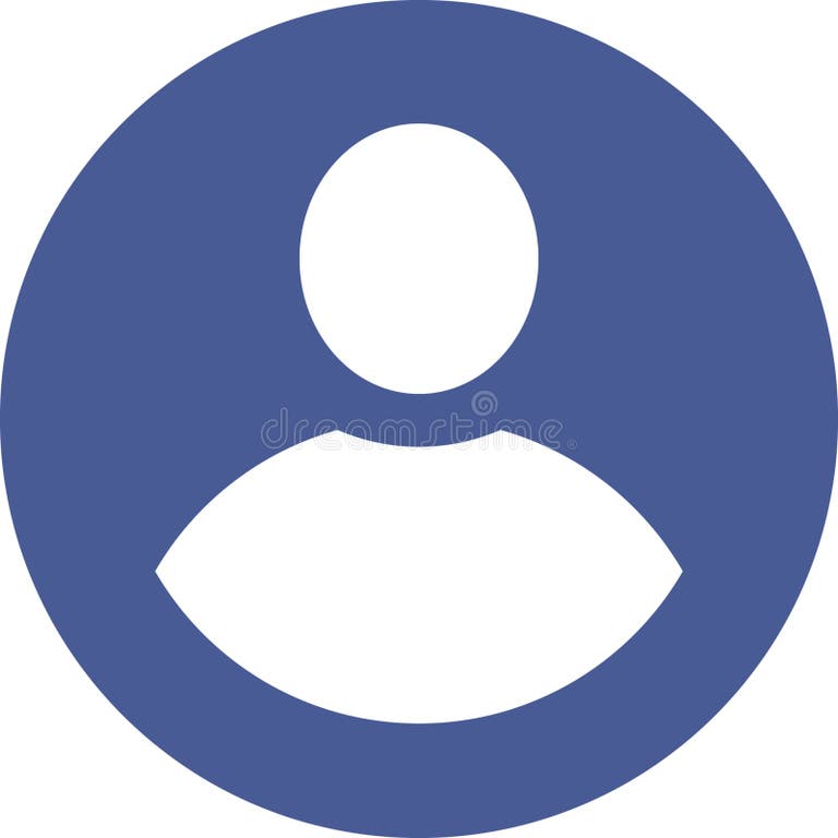User Icon. Round Blue Icon in Flat Style. Vector Icon for Mobile Apps ...