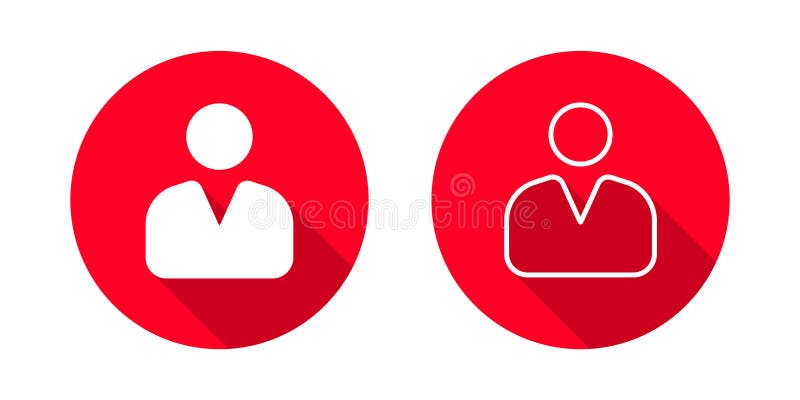 User or Profile Icon Vector with Long Shadow Stock Vector ...