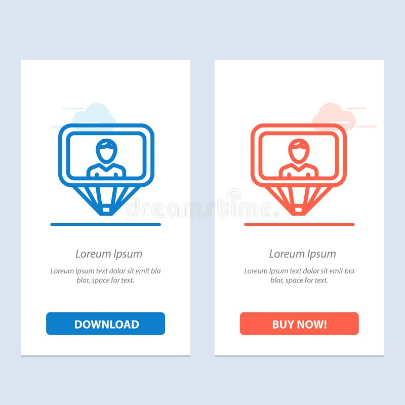 User, Profile, Id, Login Blue and Red Download and Buy Now Web Widget ...