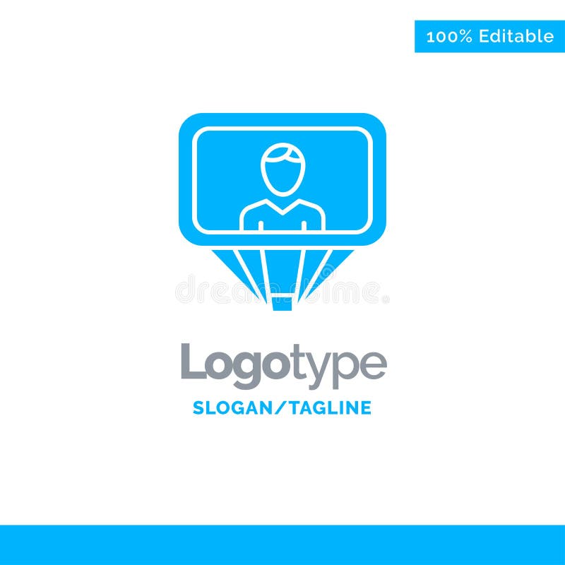 User, Profile, Id, Login Blue Solid Logo Template. Place for Tagline ...