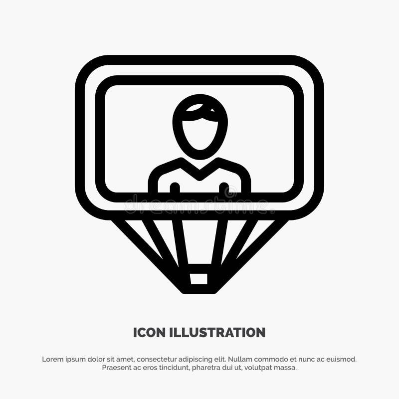 User, Profile, Id, Login Line Icon Vector Stock Vector - Illustration ...