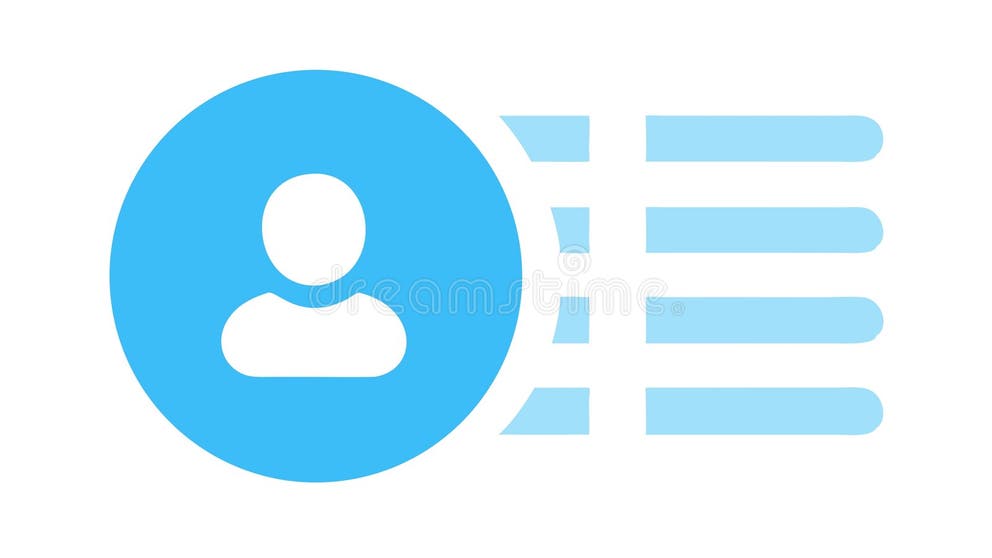 User Profile with List Icon: Settings Preferences Management, Vector ...