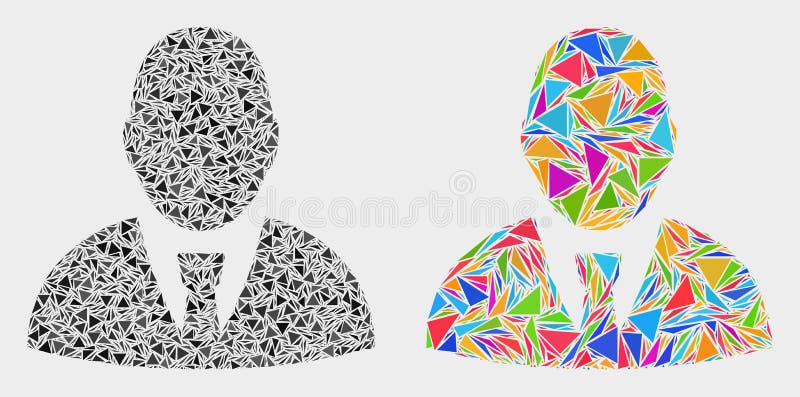 Vector User Profile Mosaic Icon of Triangles Stock Vector ...