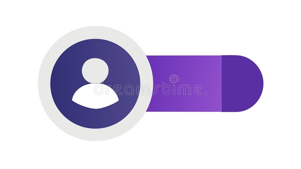 User Profile with on Off Slider Icon: Status Privacy Control, Vector ...