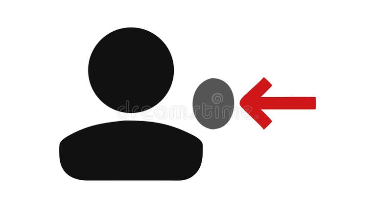 User Profile with Pointer Icon for Selection or Attention , Vector ...