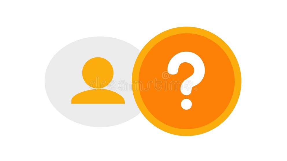 User Profile with Question Mark for Support and Inquiry, Vector Design ...