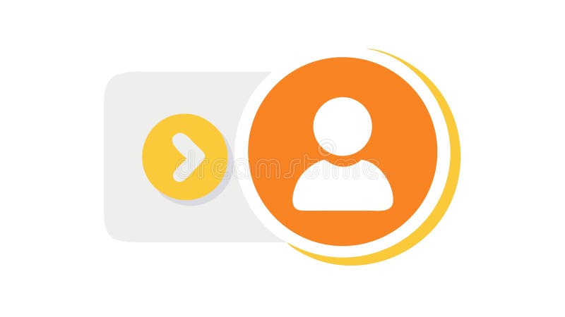 User Profile with Right Arrow for Navigation and Action, Vector Design ...