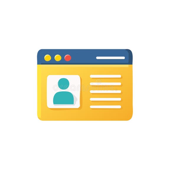 User Profile Screen Interface with Person Icon and Data Stock Vector ...