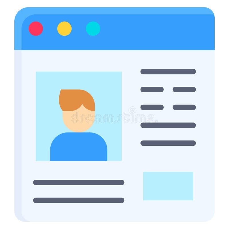User Profile or Window Interface Vector Icon Stock Vector ...