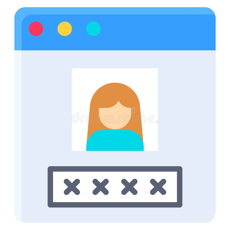 User Profile or Window Interface Vector Icon Stock Vector ...