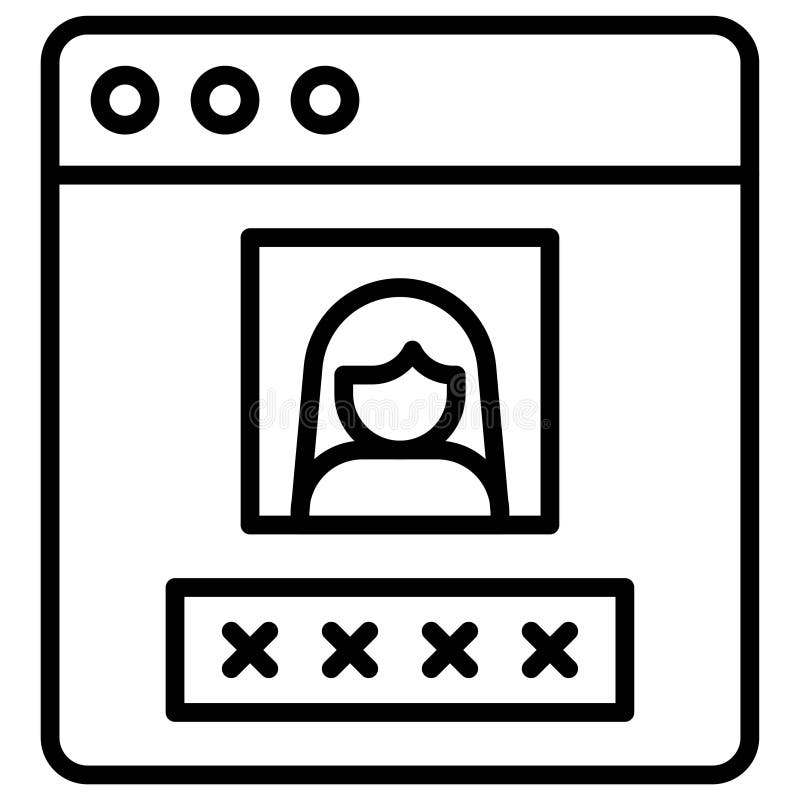 User Profile or Window Interface Vector Icon Stock Vector ...