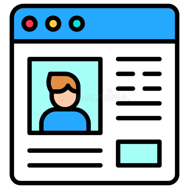 User Profile or Window Interface Vector Icon Stock Vector ...