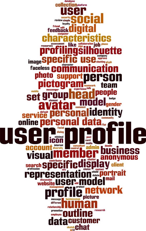 User profile word cloud stock vector. Illustration of communication ...