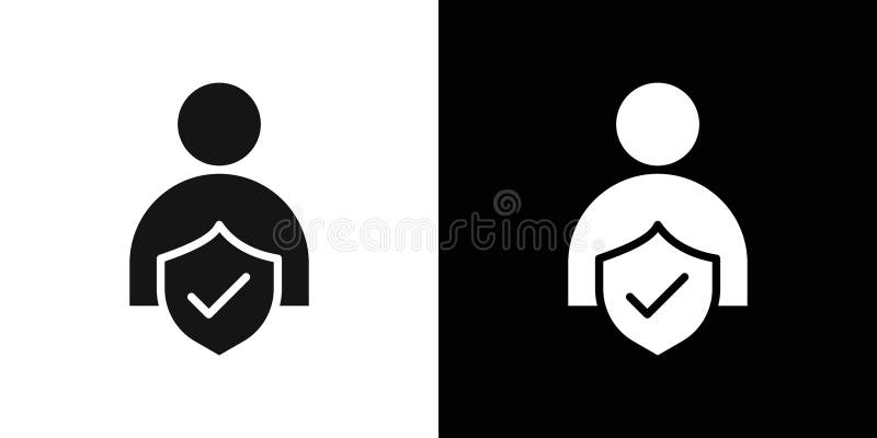 User Protection Shield Icon Flat Fill Set Collection Stock Vector ...