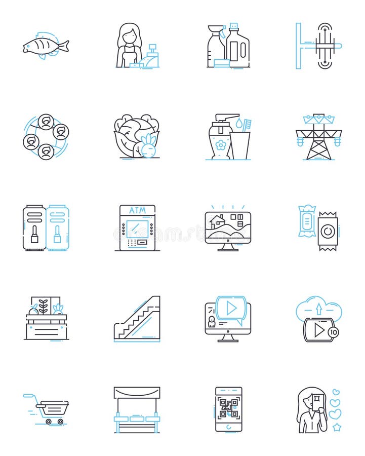 User Reality Linear Icons Set Perception Experience Interaction