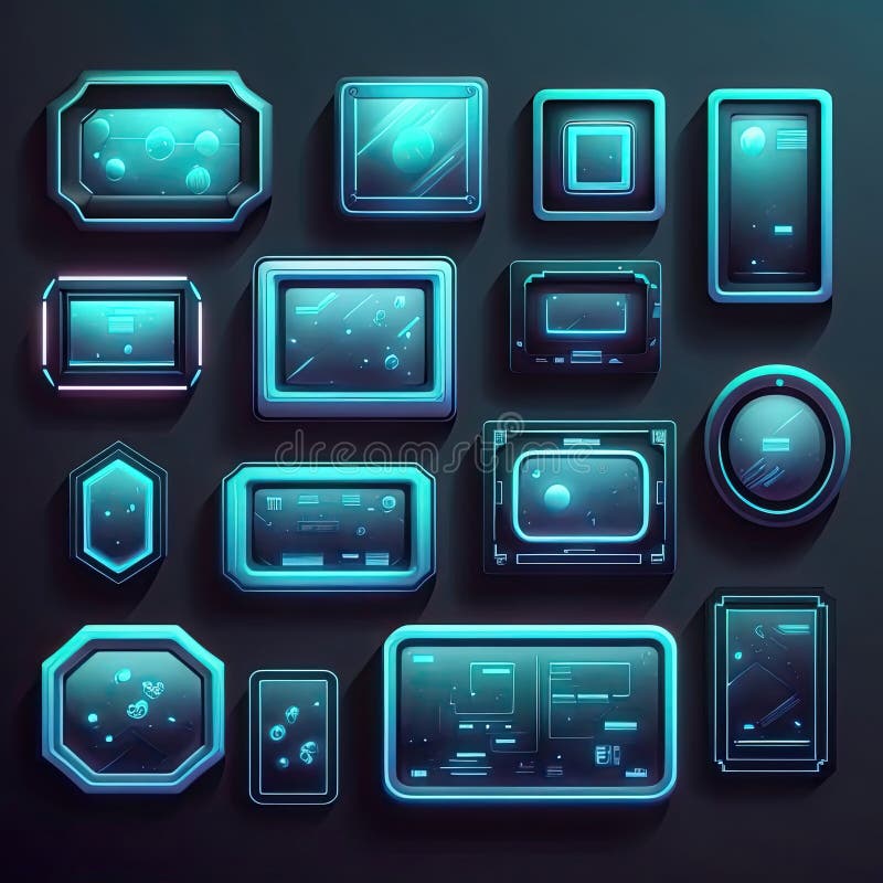 User Rectangle Frame Game Ai Generated Stock Image - Image of square ...