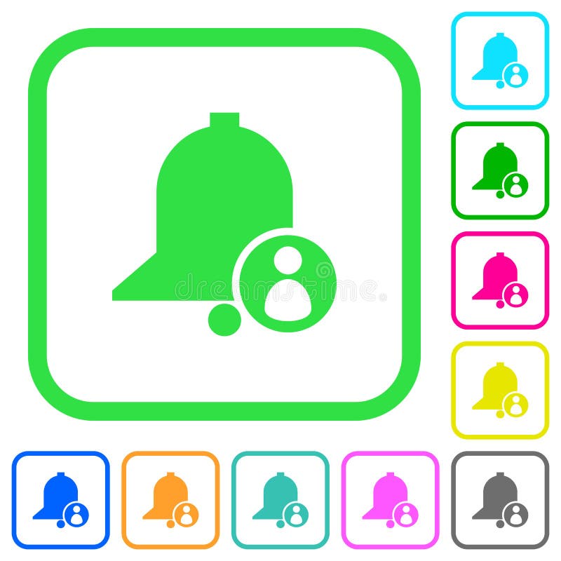 User Reminder Vivid Colored Flat Icons Stock Vector - Illustration of ...