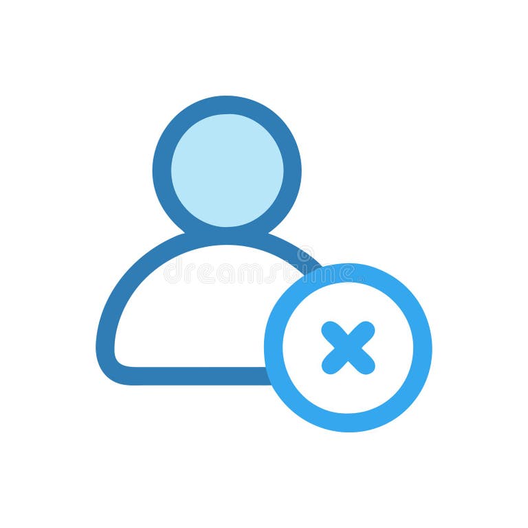 User Remove Icon for Management Stock Illustration - Illustration of ...