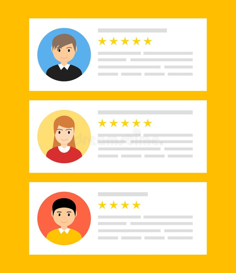 User Reviews Online. Customer Feedback Review Experience Rating Concept ...