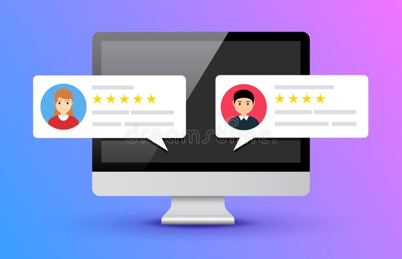 User Reviews Online. Customer Feedback Review Experience Rating Concept ...