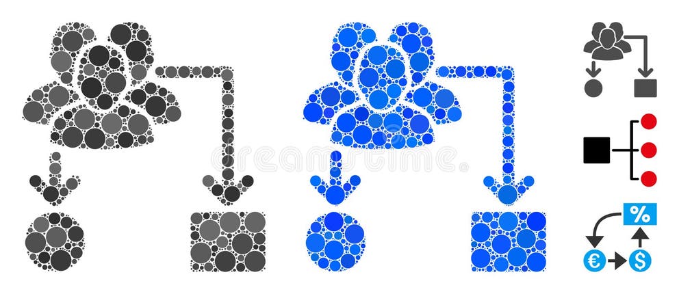 User Routing Scheme Composition Icon of Circles Stock Illustration ...