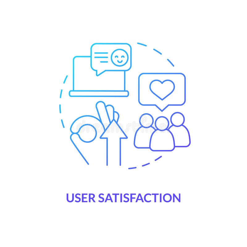 User Satisfaction Blue Gradient Concept Icon Stock Vector ...