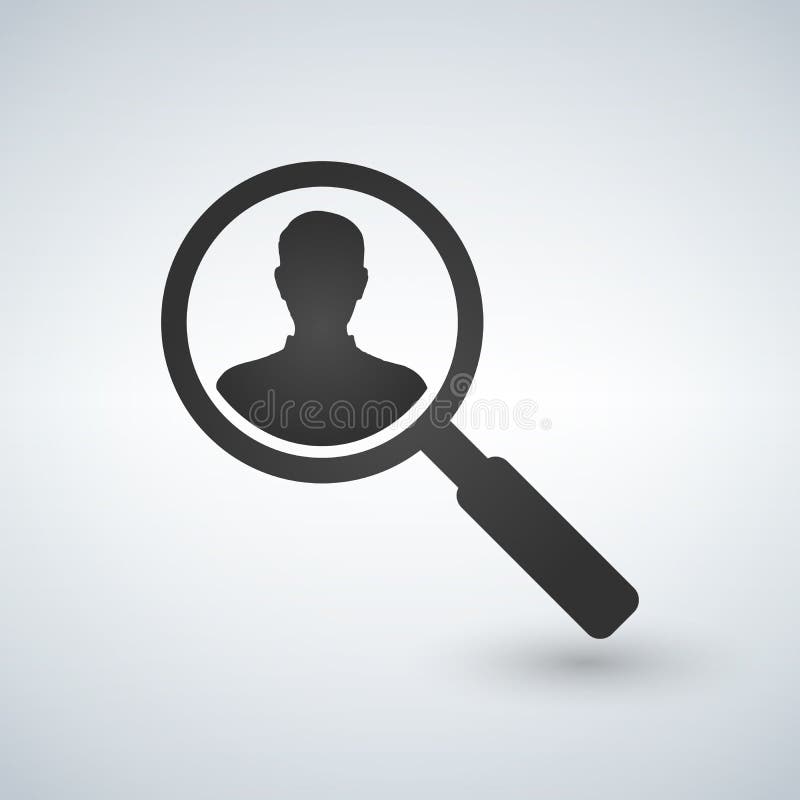 User Search Icon, Magnifying Glass, Icon. Stock Illustration ...