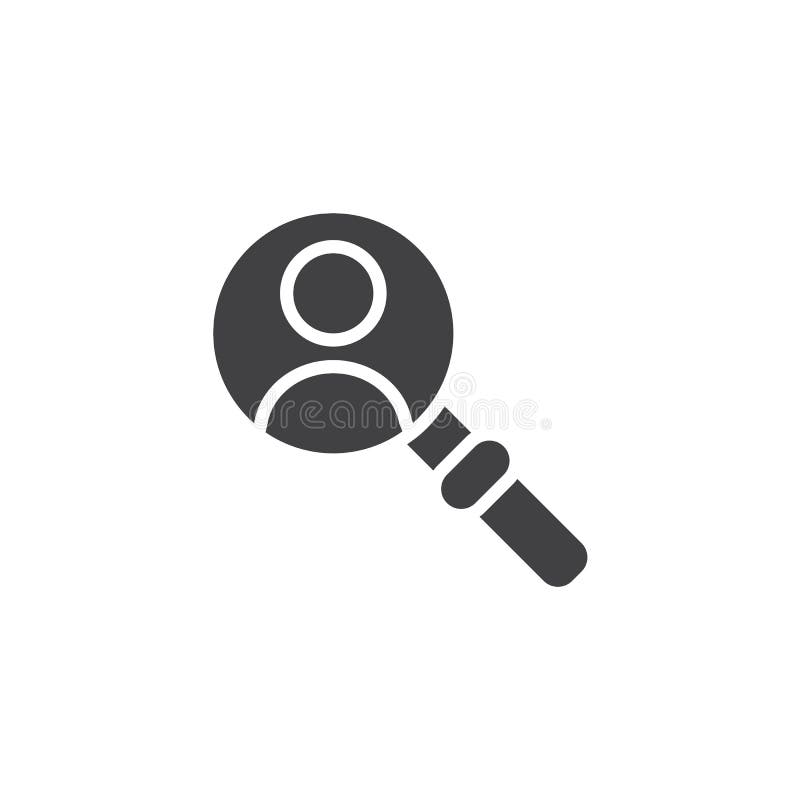 User search vector icon stock vector. Illustration of filled - 131360268