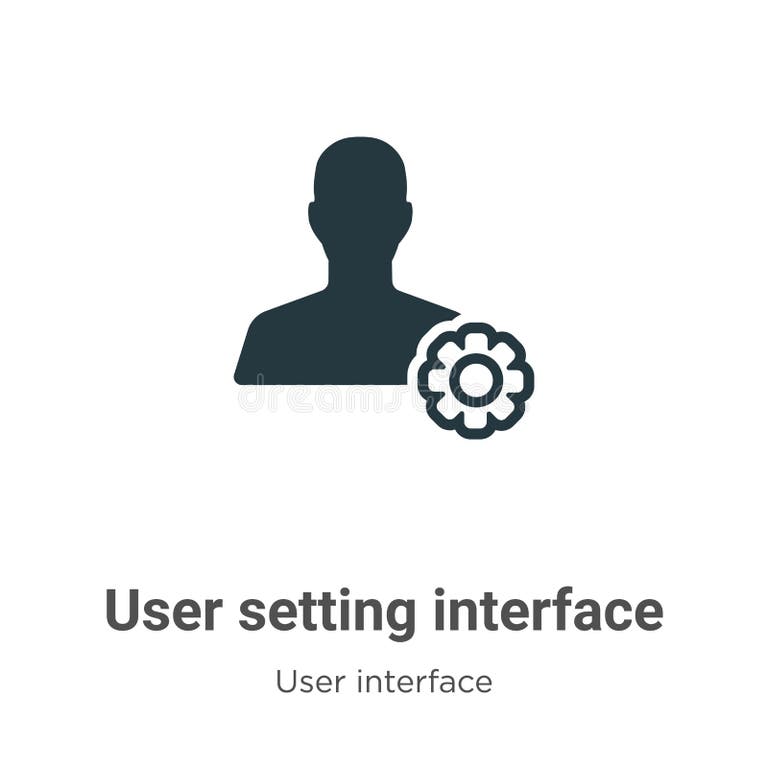 User Setting Interface Vector Icon on White Background. Flat Vector ...